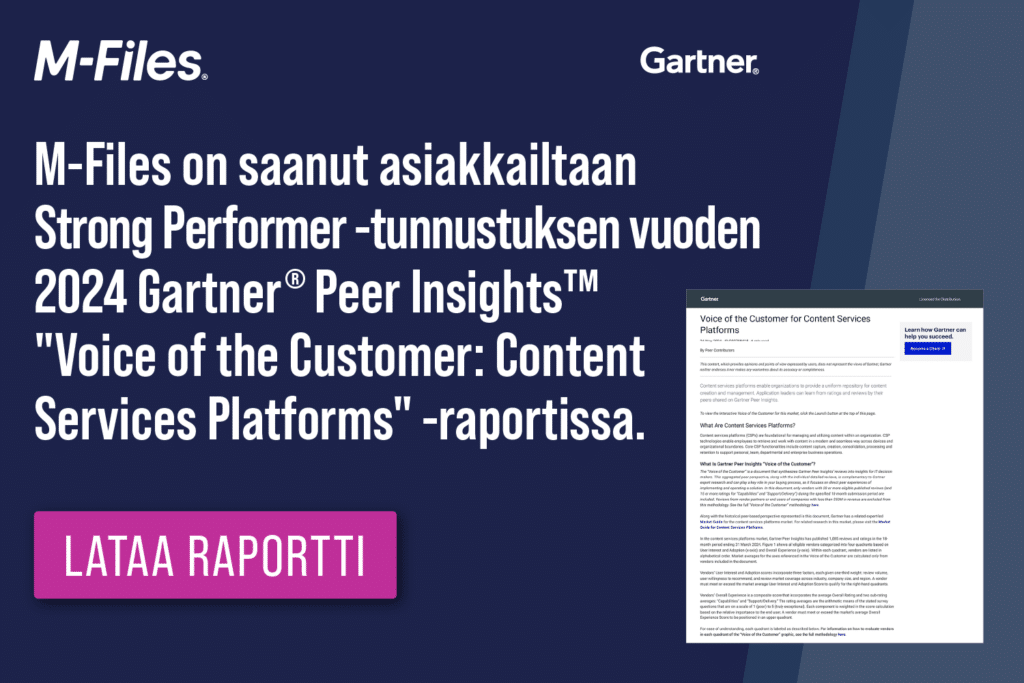 M-Files | Dokumenttienhallinta-alusta
